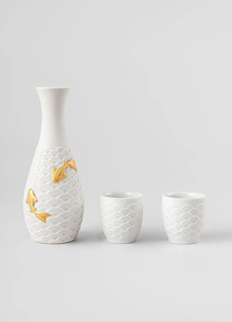Lladró Koi Sake Set White Porcelain – FormFluent